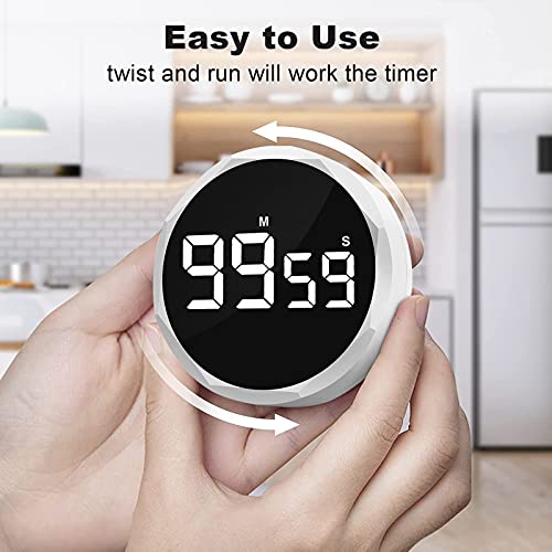 Timers,Timer for Kids,Digital Kitchen Timer with LED Touch Screen, Egg ...