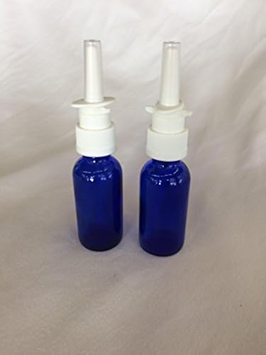 2-Pack 1 oz Beautiful Cobalt Blue Nasal Spray Bottle with Fine Mist ...