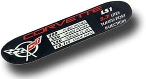 Amazon.com: Corvette Engine ID Spec Plate C5 350HP LS1 : Automotive