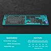 Akko Black&Cyan 197-Key ASA Profile PBT Double-Shot Keycap Set for ...