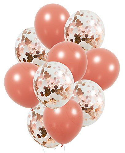 AZ Lifestyle (30-Pack) Premium 18 inch Rose Gold Confetti Balloons ...