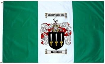 Amazon.com: Rawlins Family Crest / Coat of Arms Flag. Large 3 ft. x 5 ...