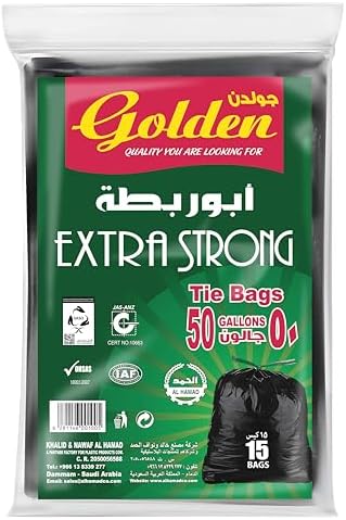 سعر Gold Trash Bag with Tie, 50 Gallon, Black فى السعودية | بواسطة ...
