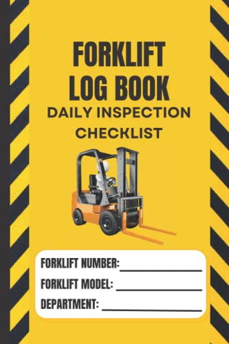 Forklift Log Book with Daily Inspection Checklist: Maintenance and ...