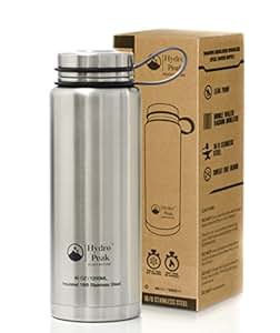 Amazon.com : Hydro Peak 40oz Vacuum Double Wall, Stainless Steel Water ...