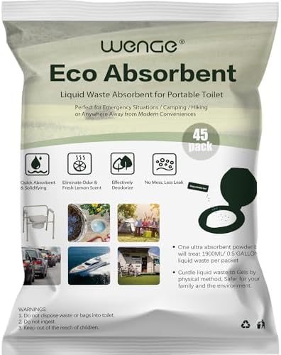 Wenge Potty Chemicals, Portable Toilet Powder - 45 Pack - Lemon scent ...