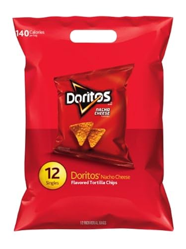 Doritos Nacho Cheese Flavored Tortilla Chips (12 Count of 1 oz Bags ...