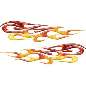 Amazon.com: Full Color Tribal Reflective Real Fire Flame Decals: Automotive