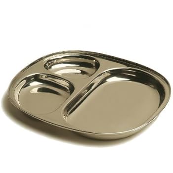 Amazon.com | Greentainer Small Oval Sectional Plate: Dinner Plates ...