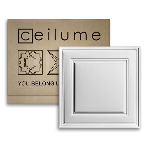 Mua Ceilume Ceiling Tile; 2x2 Ceiling Tiles - Stratford Ultra-Thin Feather-Light - Use in 1" T ...
