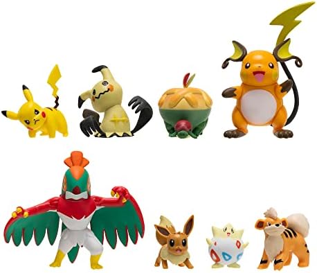 Pokemon Battle Figure 8 Pack - Features 2-Inch Pikachu, Eevee, Appletun ...