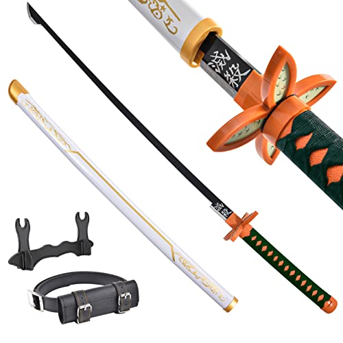 Demon Slayer Sword Anime Sword 41inch - with Belt & Stand- Zenitsu ...
