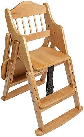 Safetots Multi-Height Folding Wooden High Chair, Natural Wood – BigaMart