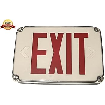 Weatherproof Exit Sign with Red Letters - - Amazon.com