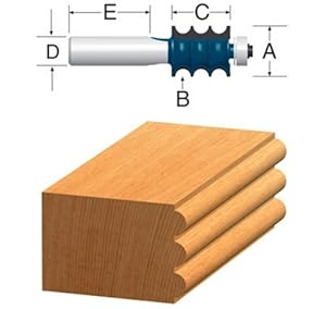 Bosch 84611MC 1/8-Inch Radius Multi-Bead/Reeding Router Bit 1/2-Inch ...