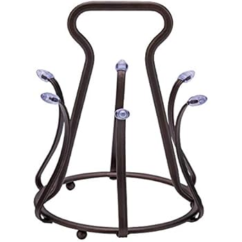 Amazon.com - Vivian Rotating Cup Mug Glass Holder Rack Stainless Steel ...