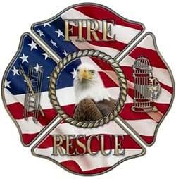 Amazon.com: Firefighter Fire Rescue Firefighter Decal with Eagle and ...