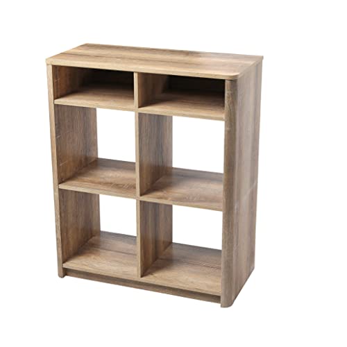 Creative Co-Op Wood Console Table with Storage, Coastal Oak Book Shelf ...