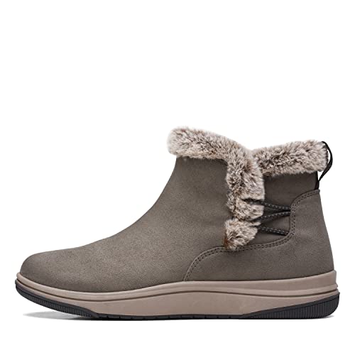 Clarks+Women%27s+Breeze+Fur+Ankle+Boot+Dark+Olive+Textile+8 for sale ...
