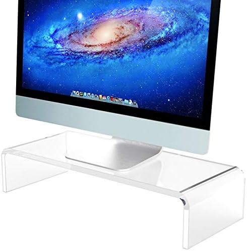 Clear Computer Stand, Acrylic Computer Monitor Riser with Sturdy, Hold ...