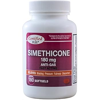 Amazon.com: Simethicone 180 mg 180 Softgels Anti-Gas Generic for ...