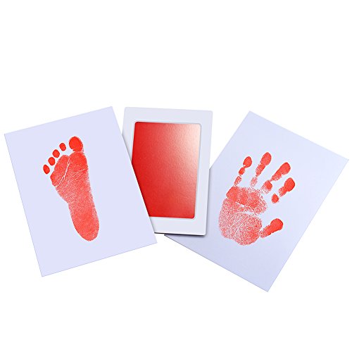 PChero 4 Packs Baby Handprint and Footprint Ink Pads - Pet Paw Inkless ...