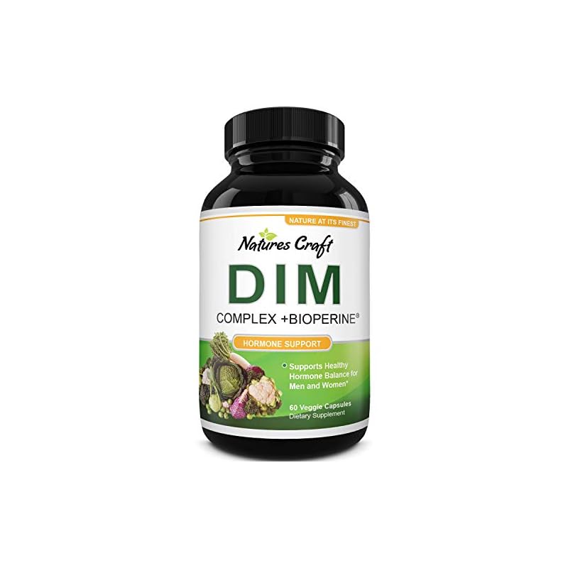 DIM Supplement with BioPerine and Broccoli Extract Natural Hormone ...