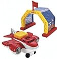 Amazon.com: Geo Trax Rail & Road System: Red Wing Jet Plane : Toys & Games