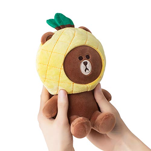 LINE FRIENDS Fruity Collection Brown Character Cute Plush Toy Figure ...