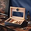 Cigar Humidor Box, Cigar Case Desktop Box Cedar Wood Cigar Box Gift for ...