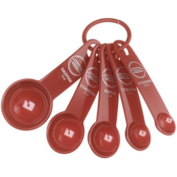 Amazon.com: KitchenAid Measuring Spoons, Set of 5, Red: Kitchen & Dining