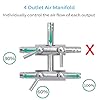 Pawfly 4-Way Cross Aquarium Gang Valve Air Flow Control Lever Valve ...