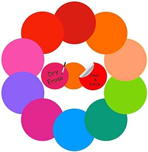 Dry Erase Circles Whiteboard Marker 11 inch Colorful Dry Erase Dots for ...