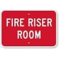 "Fire Riser Room" Sign By SmartSign | 10" x 14" Aluminum: Amazon.com ...