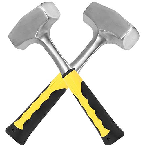 HEIHAK 2 Pack 3 lbs Club Hammer, Heavy Duty Club Hammer for Driving ...