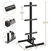 Yaheetech 2 Inch Olympic Plates Tree Stand Black Weight Plates & Bars ...