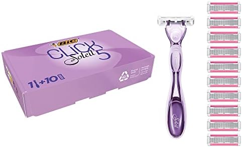 Bic Click 5 Soleil Refillable Women's Razor, 40% Recycled Plastic ...