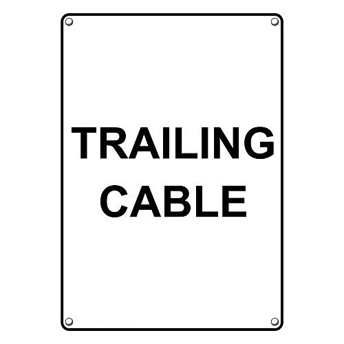 Amazon.com: Weatherproof Plastic Vertical Trailing Cable Sign with ...