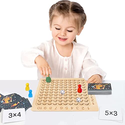Wooden Math Multiplication Board, Montessori Multiplication Board Game ...