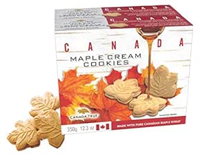 CANADA TRUE MAPLE CREAM COOKIES, 48 Cookies total/24 per Pack 100% Real ...