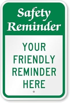 Amazon.com: Safety Reminder - Your Friendly Reminder Text Here, Diamond ...