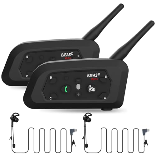 EJEAS V6C Referee Bluetooth Intercom, 2-Way 1200M Professional Referee ...