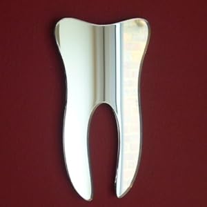 Tooth Shaped Mirror 20cm x 15cm: Amazon.co.uk: Kitchen & Home
