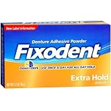 Amazon.com: Fixodent Denture Adhesive Powder Extra Hold 2.70 oz (Pack ...