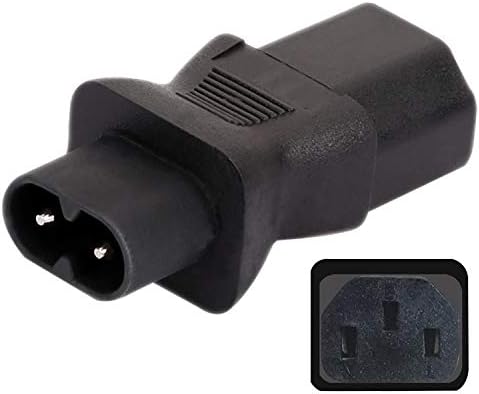 IEC 320 C8 Male to C13 Female Straight Plug Converter AC125V 10A/AC250V ...