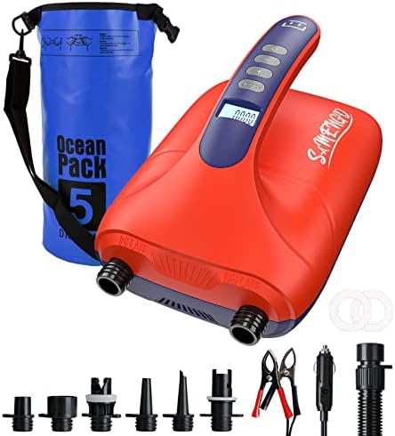 SUP Air Pump,12V DC Intelligent Dual Stage Auto-Off Function High ...