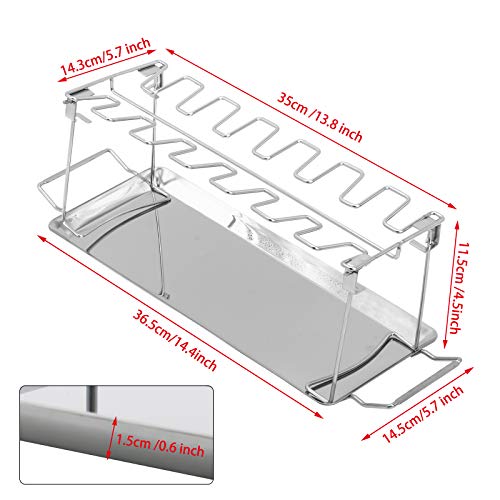 Finderomend Chicken Leg Rack Wing Rack 14 Slots Stainless Steel Metal ...