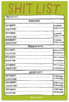 Amazon.com: Knock Knock Hand-Lettered 6 by 9-Inch Note Pad, Shit List ...