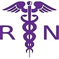 Amazon.com: ION Graphics Magnet Nurse RN -Purple Caduceus Vinyl Magnet ...