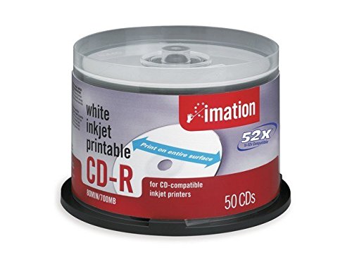 Buy Imation 52x CD-R 700 MB 80 Min 50 Pack Spindle White IJ Printable Hub Online at desertcart ...